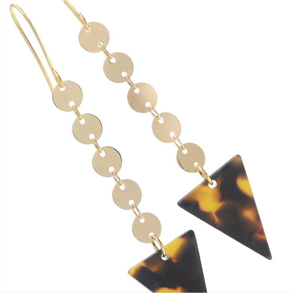 Triangle Tortoise Shell Acetate Earrings — Beadaholique