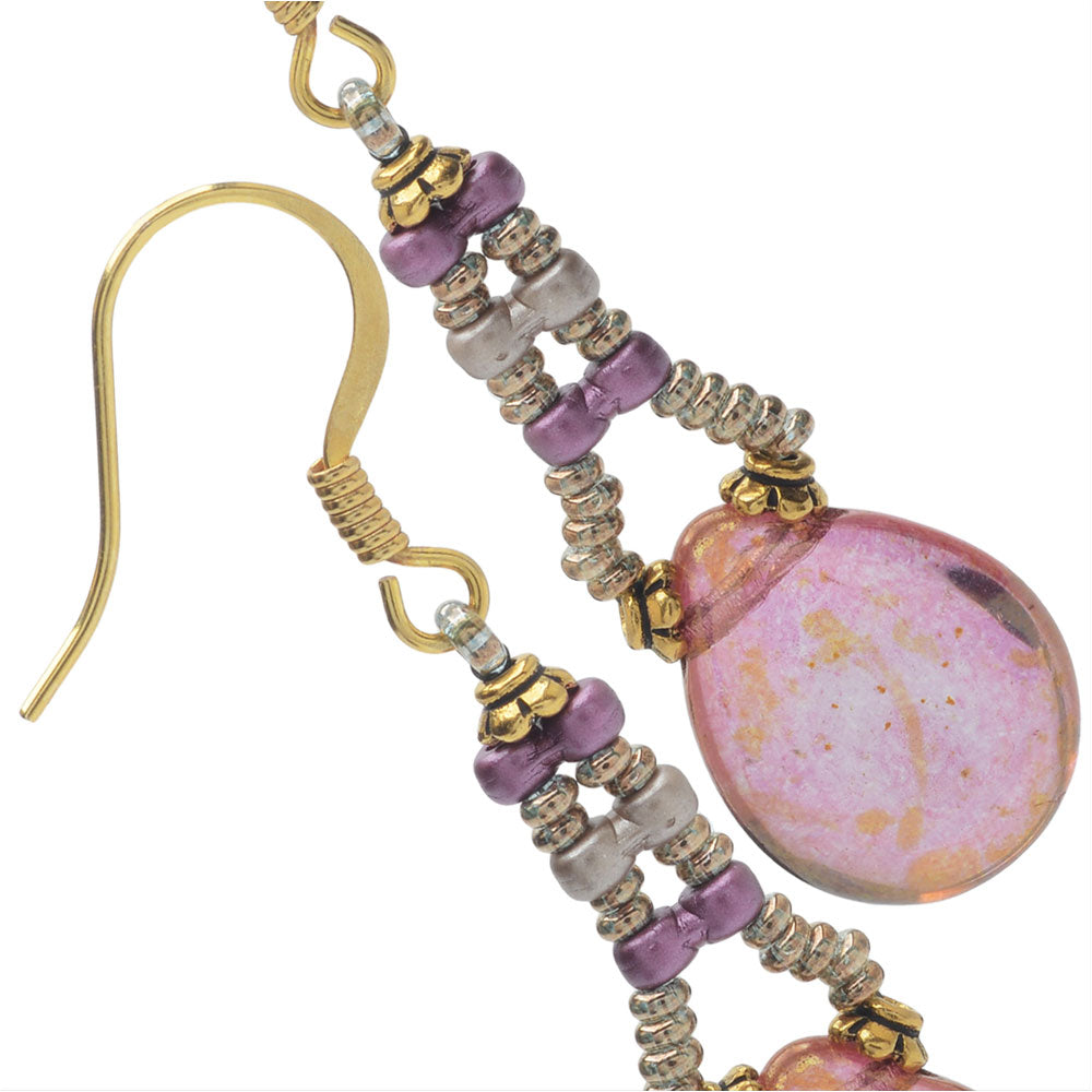 Retired - Infinity Drop Earrings in Rose Luster — Beadaholique