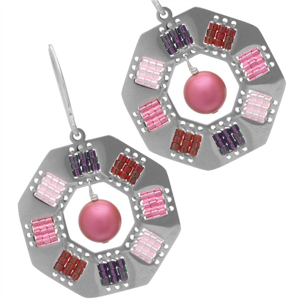 Retired - Maroon Spectrum Earrings — Beadaholique