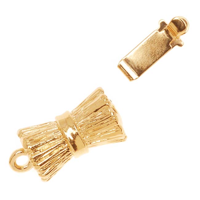 Filigree Box Clasps, 1 Strand Barrel Design 19x8mm, 23K Gold Plated (1 ...