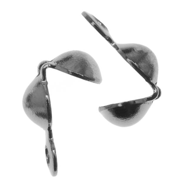 Knot Covers, Clamshell with Closed Loop 3.7mm, Gunmetal Plated (50 ...