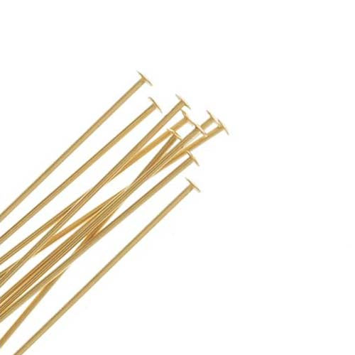 Head Pins, 14K Gold-Filled, 1 Inch Long and 24 Gauge Thick (10 Pieces ...