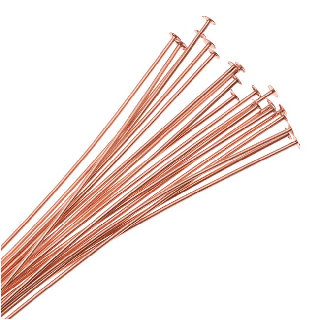 Genuine Copper Head Pins - 22 Gauge Thick 2 Inches Long (24 Pieces ...
