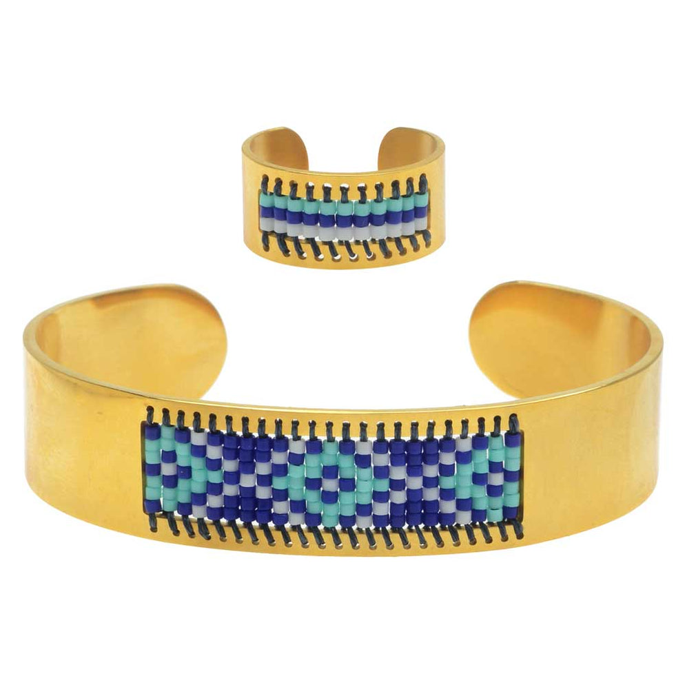 Beaded Centerline Bracelet and Ring Set - Santa Cruz - Exclusive Beada ...