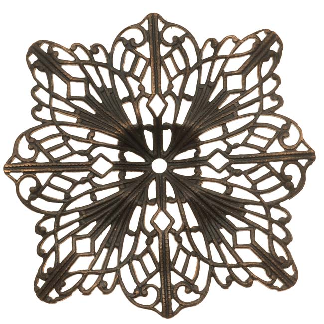 Vintaj Natural Brass Princess Cut Filigree Stamping 55mm (1 Piece ...