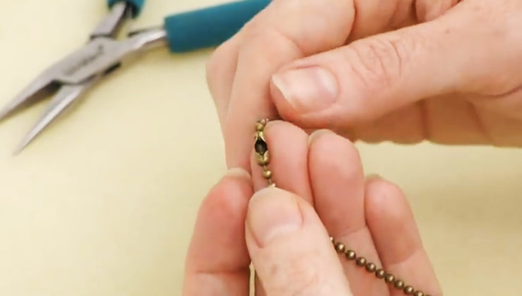 How to Use Fold Over Cord Ends to Finish Ball Chain — Beadaholique
