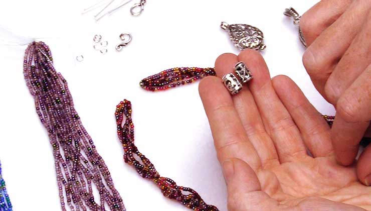 How to Use Cord Ends and Bead Caps to Finish a Multi-Strand Necklace ...
