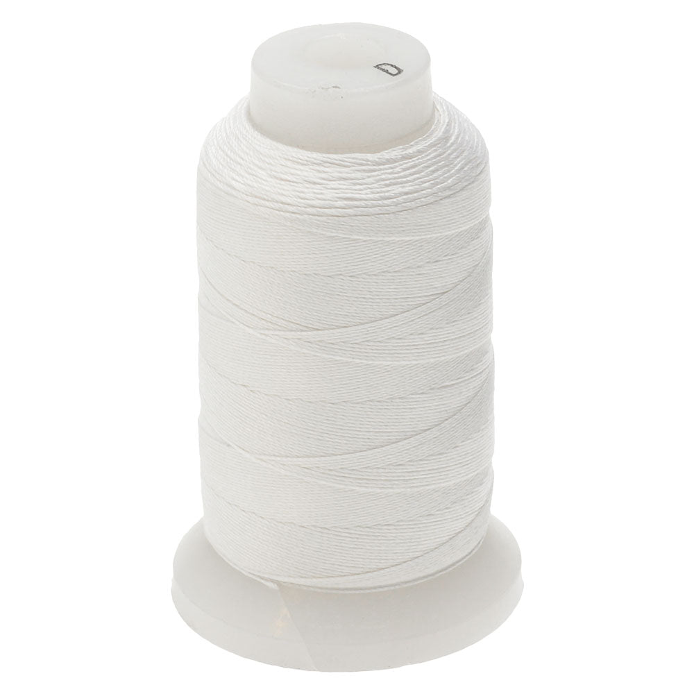 The Beadsmith 100% Silk Beading Thread, Size D, 1 Spool, White (260 ...