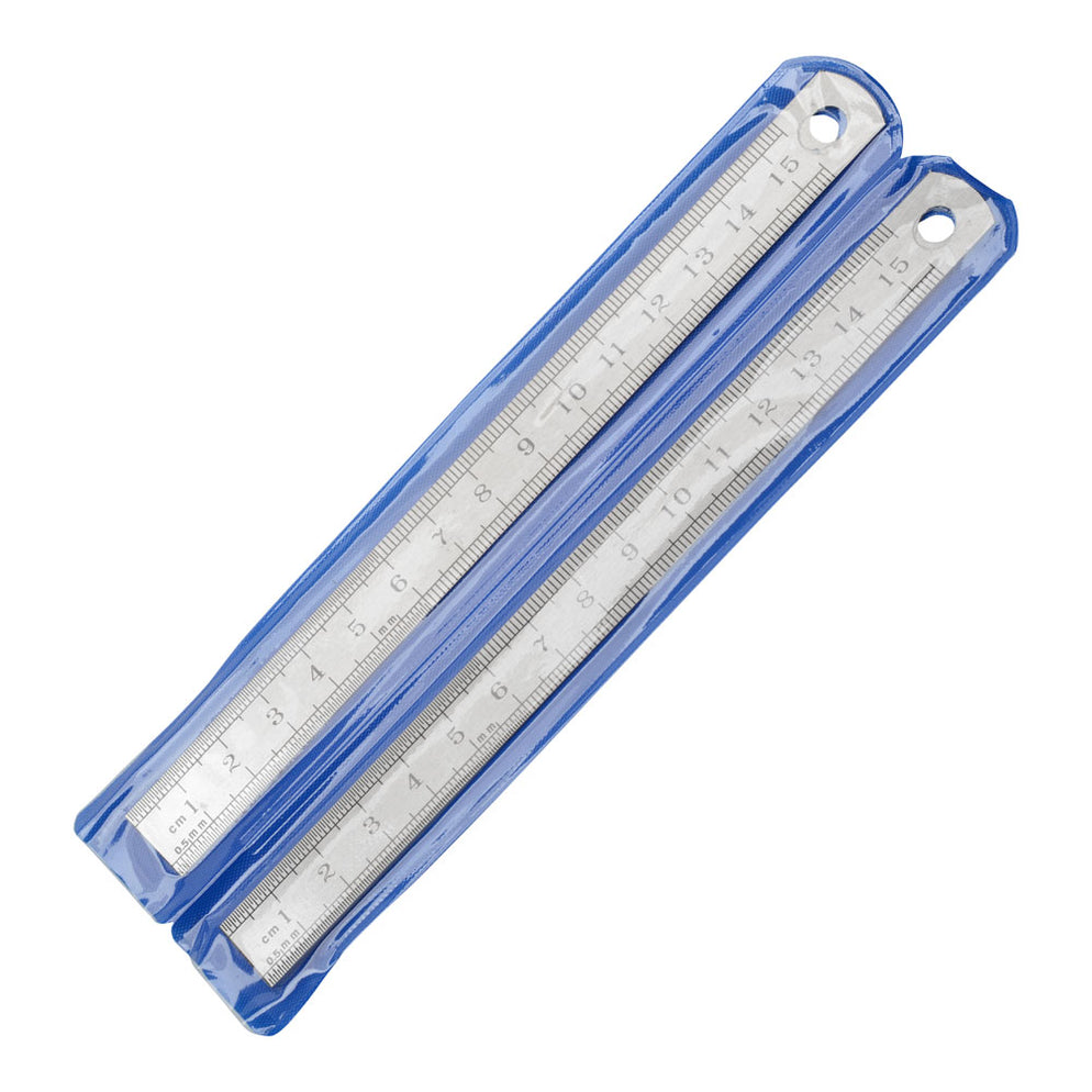 Metal Ruler, Measurements 1 - 6 Inches (1 - 15 Centimeters), 2 Rulers ...