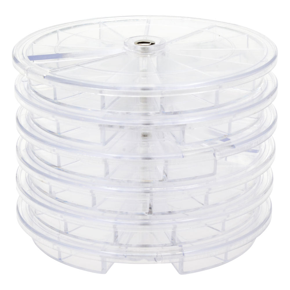 Keeper Spinner Stackable Storage Container with 12 Compartments, 3.8 ...